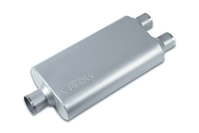 Street Flow - SF425522 3 Chamber 4"x9.5" Oval Body Muffler - 2.5 ...