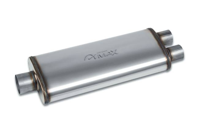 Street Max - SM11588 4"x9" Oval Body Muffler - 3" Center In / 2.5" Dual Out