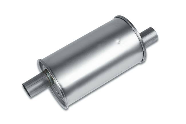 Eco Plus - EP3018 6" Round Body Muffler - 1.5" Offset In / 1.5" Offset Out