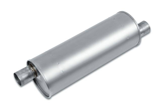 Eco Plus - EP7001 7" Round Body Muffler - 2.25" Offset In / 2.25 ...