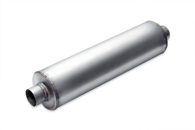 Premium Duty - PD605 6" Round Body Muffler - 2.5" Center In / 2.5 ...