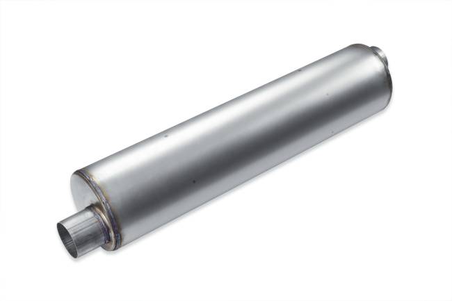 Premium Duty - PD712 7" Round Body Muffler - 3" Offset In / 3" Offset Out