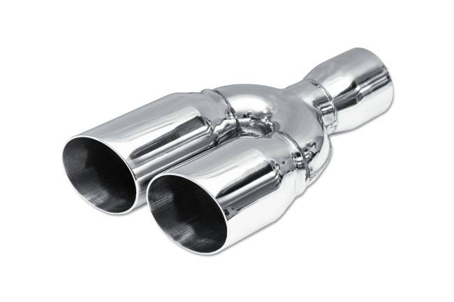 Street Style - SS080 Polished Stainless Double Wall Dual Exhaust Tip ...