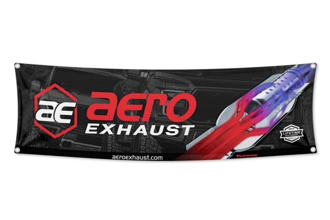 AERO Exhaust - Heavy Duty Shop Banner - 84” x 24”